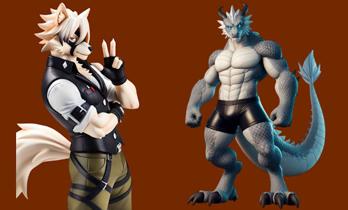 Create furry protogen avatar vrchat avatar anime model 3d model vtuber ...