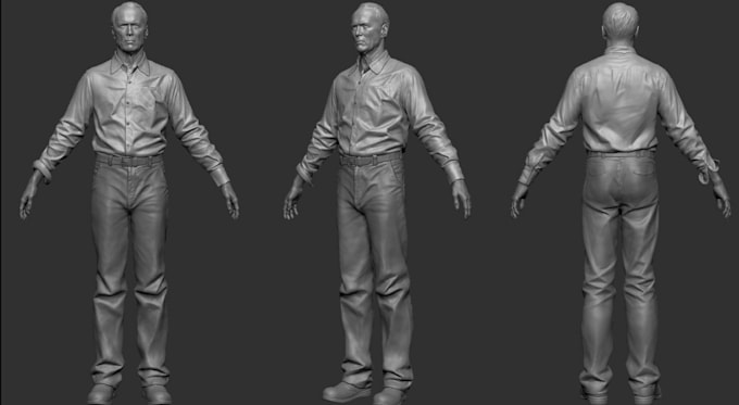 Design 3d humanoid character,ue5 rig,uv unwrapping, bake textures ...