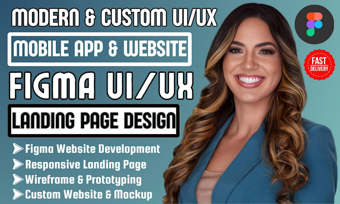 Design figma saas website, modern ui ux landing page, wireframe and prototype by Shannon_wilson5 ...