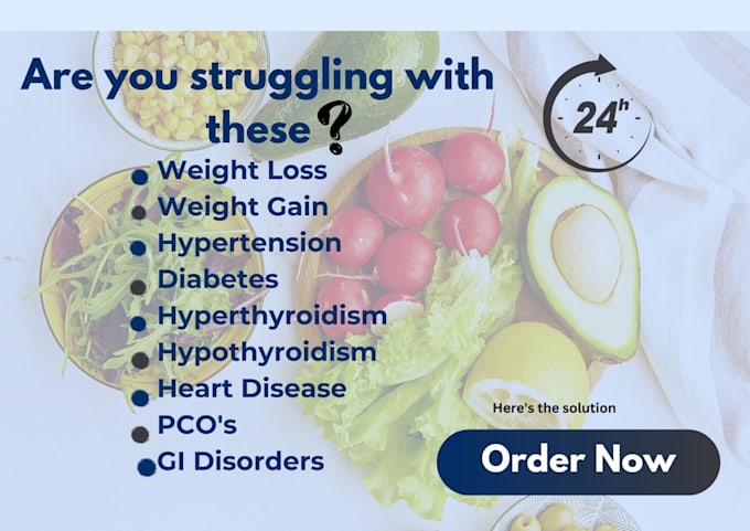 Create a custom meal plan for you by Nutriartist | Fiverr