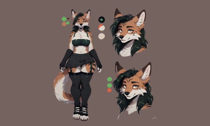 Design a custom furry fursuit reference sheet for your fursona by Detty ...