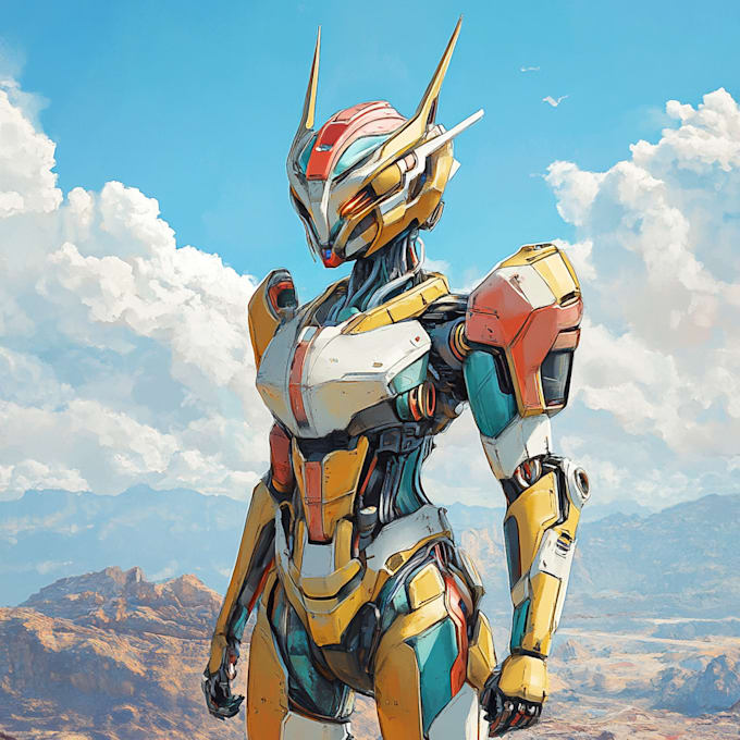 Draw a mecha and robot reference sheet by Falcodo_smith | Fiverr