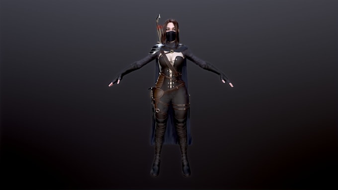Custom skyrim mod character, unity model, 3d armor, weapon, ue5 rig, aaa texture by Donald_mil ...