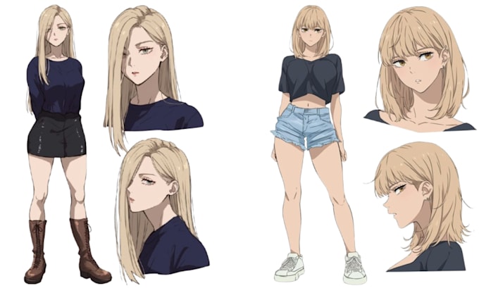 Design a professional 2d character sheet and reference sheet for your ...