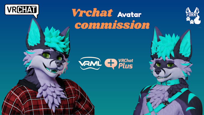 Create a custom vrchat, furry, vtuber or 3d avatar with full rigging by ...