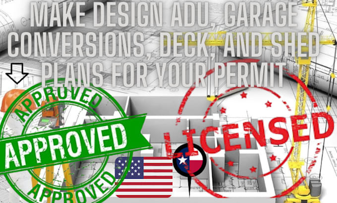 Make design adu, garage conversions, deck, and shed plans for your permit by Biggy_pro1 | Fiverr