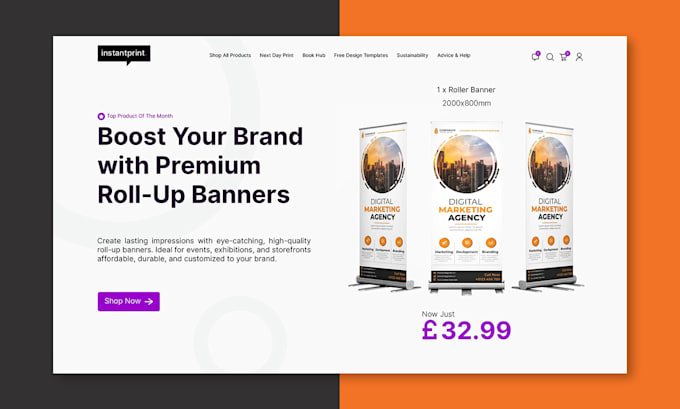 Design amazing web banner,flyer and landing page by Kreators_ | Fiverr