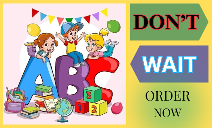 Create a custom abc or 123 learning ebook for kids by Story_sparkle ...