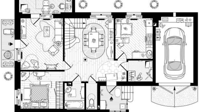 Draw 2d 3d floor plan for real estate agent, realistic interior ...