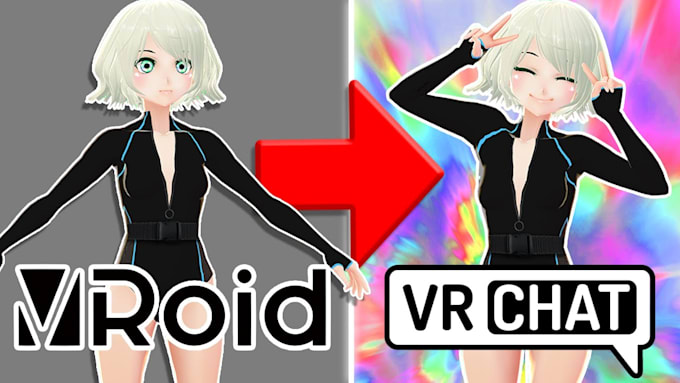 Custom 3d vrchat, furry nsfw rig, vr character unity, vrchat avatar, vroid model by Wealth_0070 ...