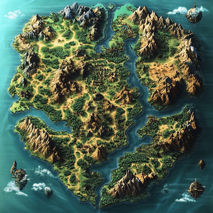 Create your fantasy map, worldmap, battlemap for dnd etc by Turtapi_267 ...