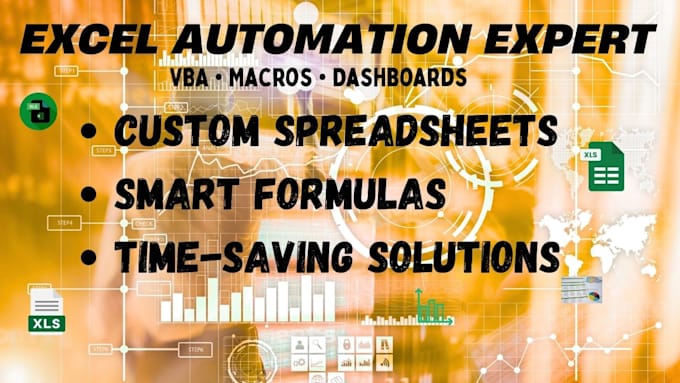 Automate ms excel dashboards, spreadsheets, formulas, macros, and vba by Morgan_juan | Fiverr