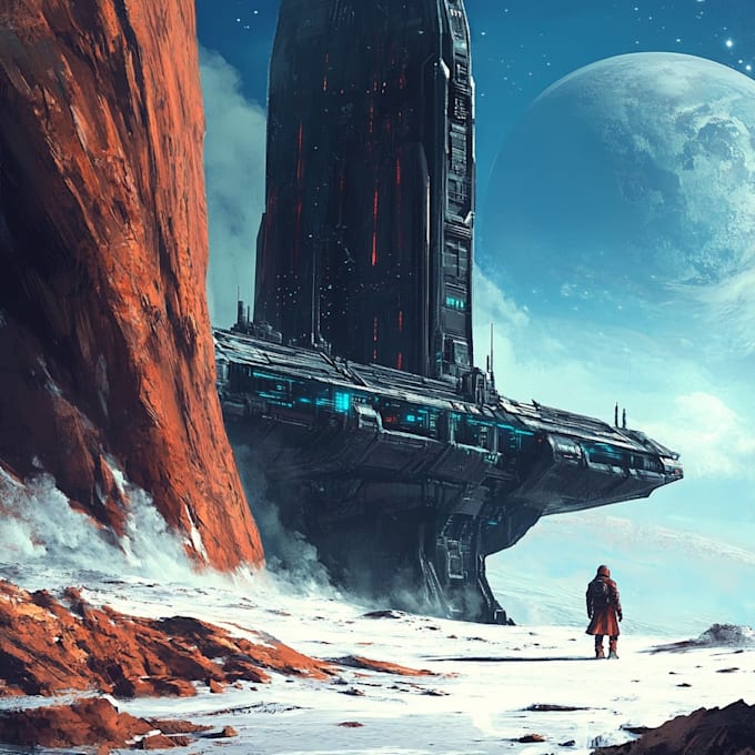 Make a sci fi illustration for you by Seolowing | Fiverr