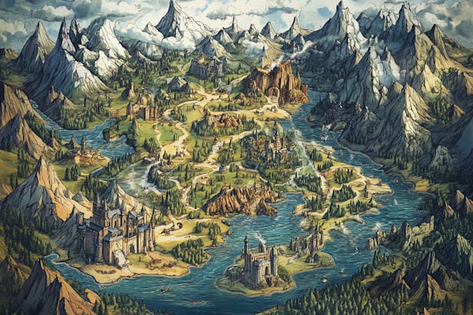 Create a high quality fantasy map by Keeara45 | Fiverr