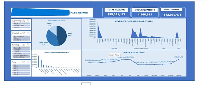 Design a clean power bi dashboard by Queenehebha | Fiverr