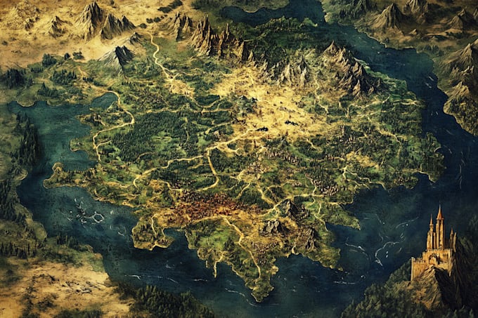 Draw colored map illustrations of fantasy and city maps by Shawntaton ...