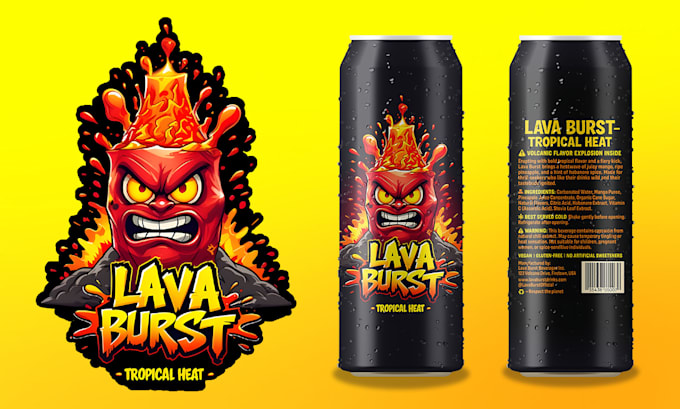 Design creative beverage, beer, energy drink, soda can label by Yashend ...