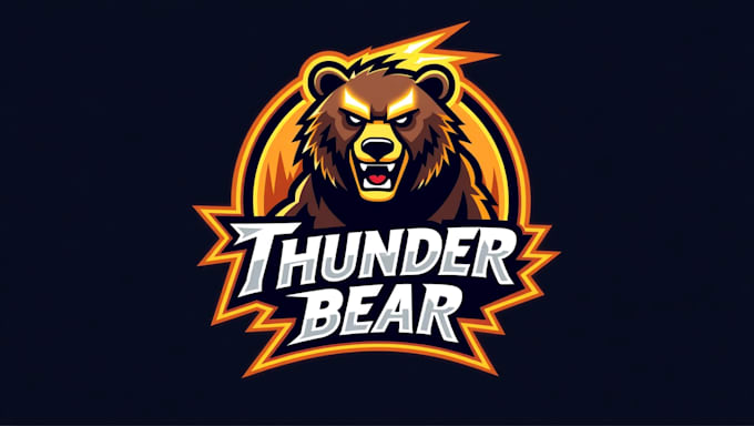 Design an awesome thunder bear mascot logo for you with express delivery by Hames_kalmy | Fiverr