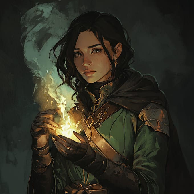 Make a dnd character art and dnd character art by Justiaefer | Fiverr