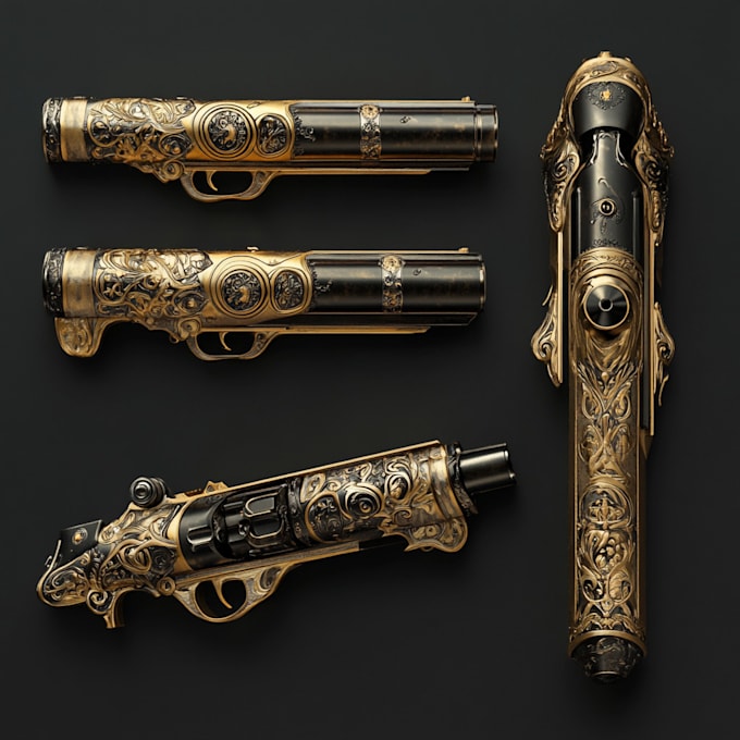 Design concept art of weapons for your game by Holleena20 | Fiverr