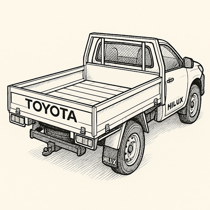 Custom flat bed design for your double cabin ute in autocad by Bagus ...