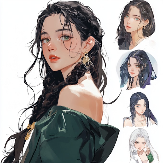 Draw cute anime chibi character illustration for pfp, fanart by ...