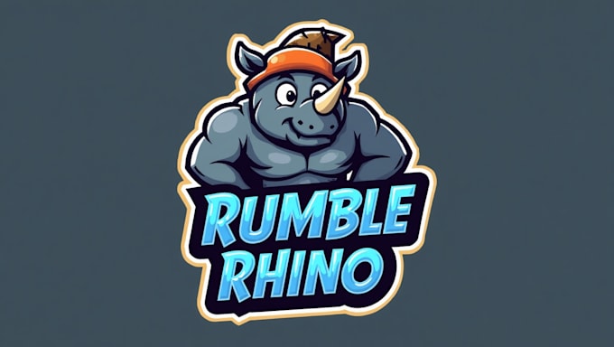 Design outstanding rumble rhino mascot logo with unlimited revision by Remin_hosen | Fiverr
