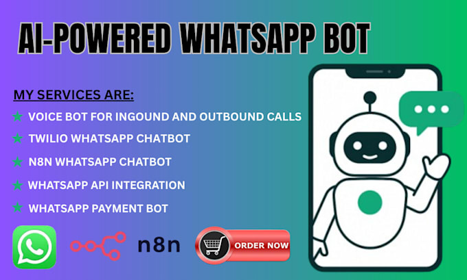 Design a custom whatsapp chatbot to streamline your communication by Mandelinet | Fiverr