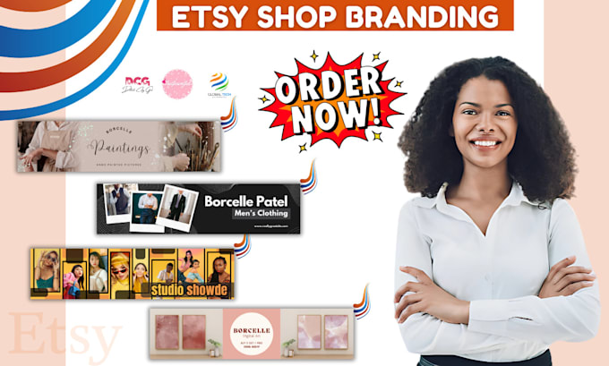Design modern etsy shop banner, etsy icon, cover, and logo design for ...