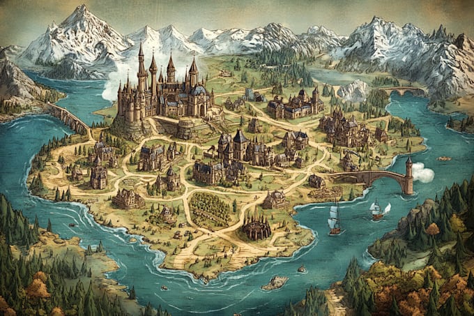 Create your unique fantasy battle map by Quedellclay | Fiverr