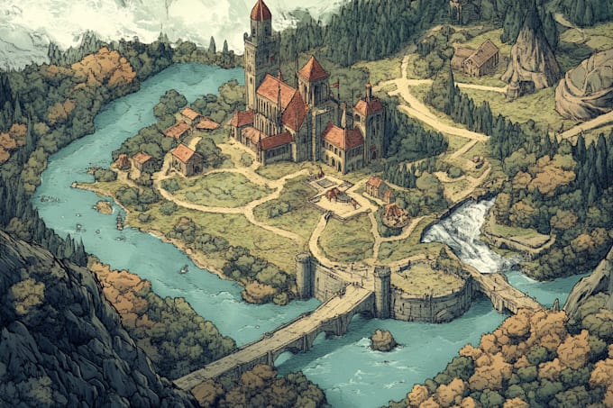 Create a fantasy map for your dnd game by Vonessia12 | Fiverr
