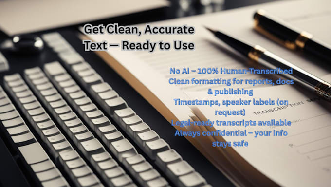 Do accurate manual transcription for legal and general audio by Adriana_iepure | Fiverr