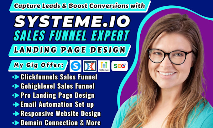 Design systeme io sales funnel, systeme io website, clickfunnels ...