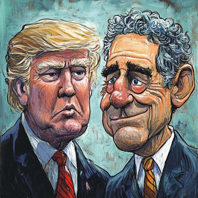 Draw political caricature and cartoon by Baarsilla | Fiverr
