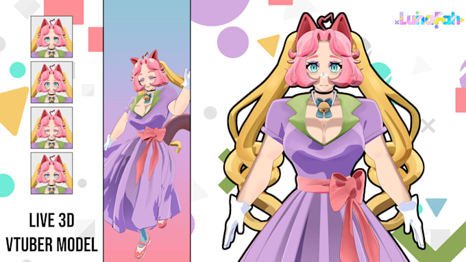 Create custom 3d vtuber model from blender by Lodreus | Fiverr