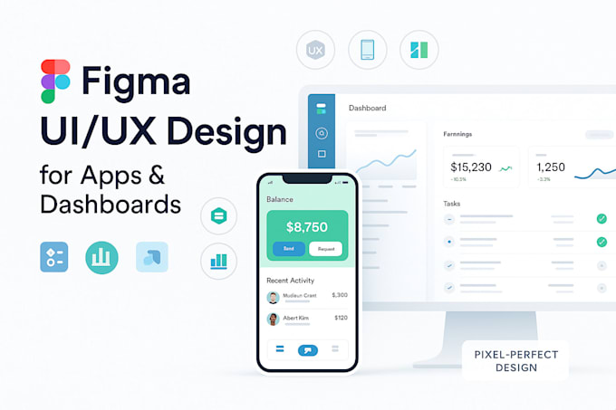 Do figma design figma ui ux mobile app design figma app design dashboard design by ...