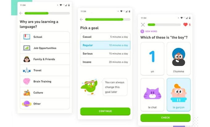 Develop full language learning app duolingo clone spanish learning app quiz app by ...
