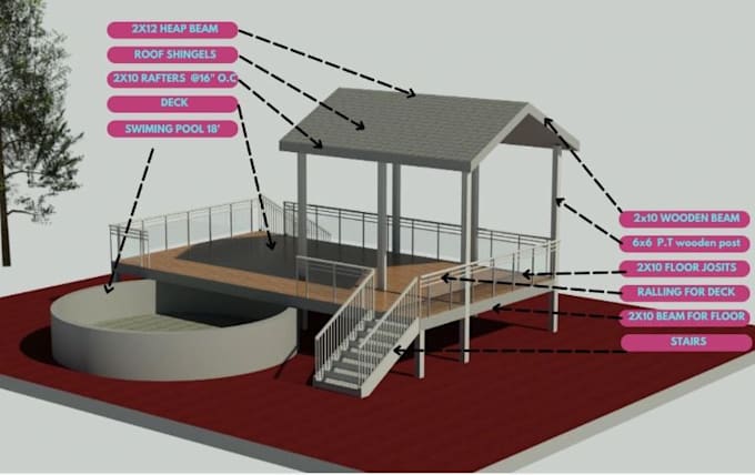 Draw patio cover, deck, carport, screen porch for city permit by Timi ...
