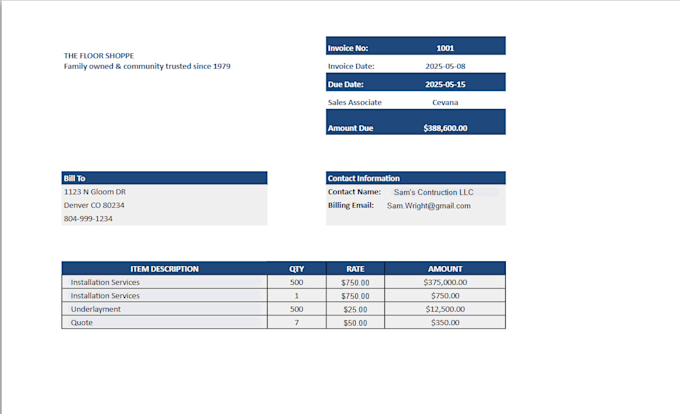 Create an interactive ar invoice template by Eternityclinksc | Fiverr