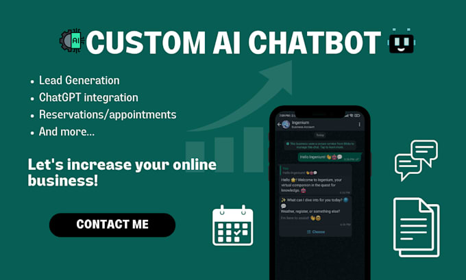 Build an ai chatbot for your business by Sebasnickch | Fiverr