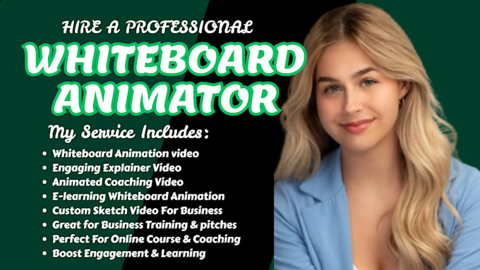 Do engaging whiteboard animation video explanation elearning, business, coaching by Rachael ...