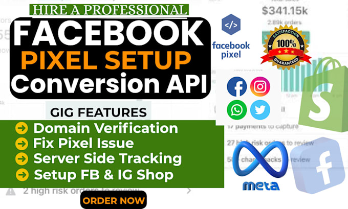 Setup facebook pixel conversion api , server side tracking by gtm, fix meta by Ecomja | Fiverr