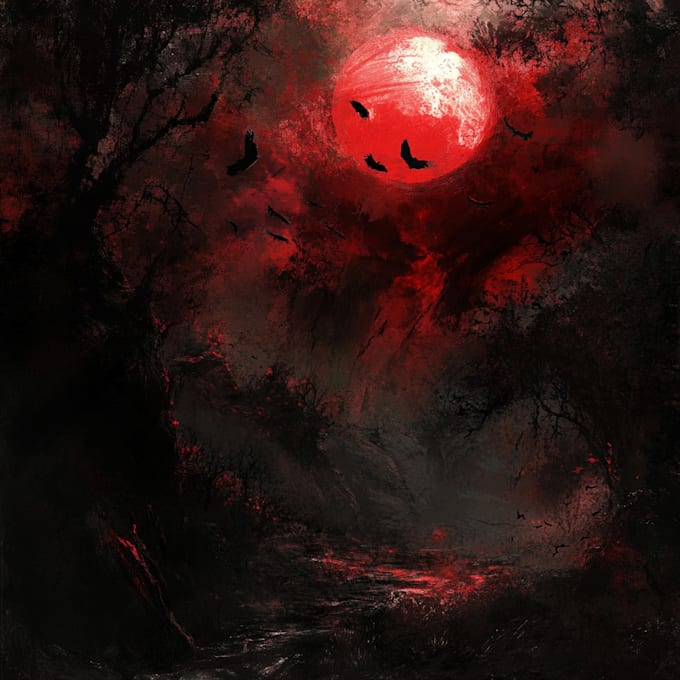 Draw a detailed dark, horror, metal, creepy art, horror illustration by ...