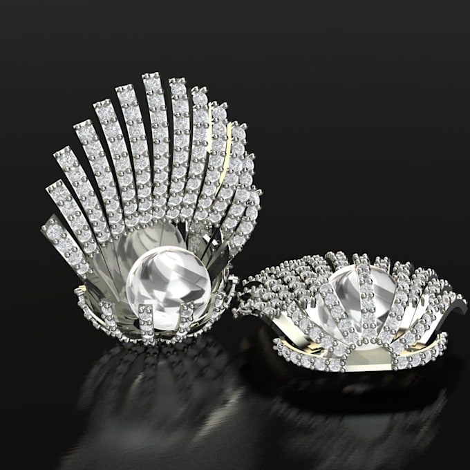 Create a modern 3d cad jewelry design and render it by Wali_tahir | Fiverr