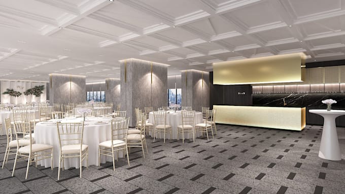 Do 3d event center, wedding venue, multipurpose hall, event hall ...
