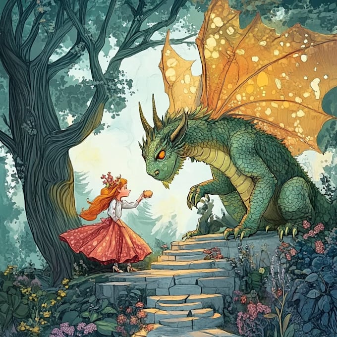 Draw fairy tale illustrations for book stories by Porooqeep | Fiverr