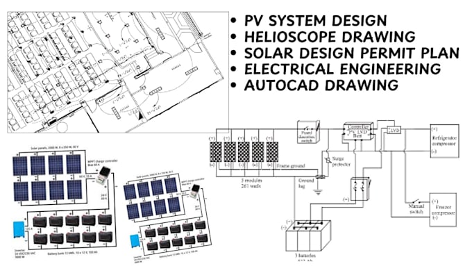 Solar power pv system design energy plan permit electrical engineering ...