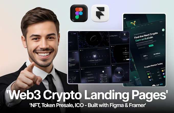 Presale landing page design, ico, nft landing page figma mockup dashboard design by Ui_godstime ...