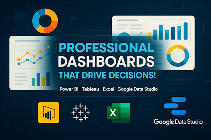 Create professional dashboards in power bi tableau excel and google ...