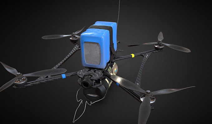 Do 3d aircraft, spaceship, drone, vtol, fpv, uav, hard surface, unmanned vehicle by Daves ...